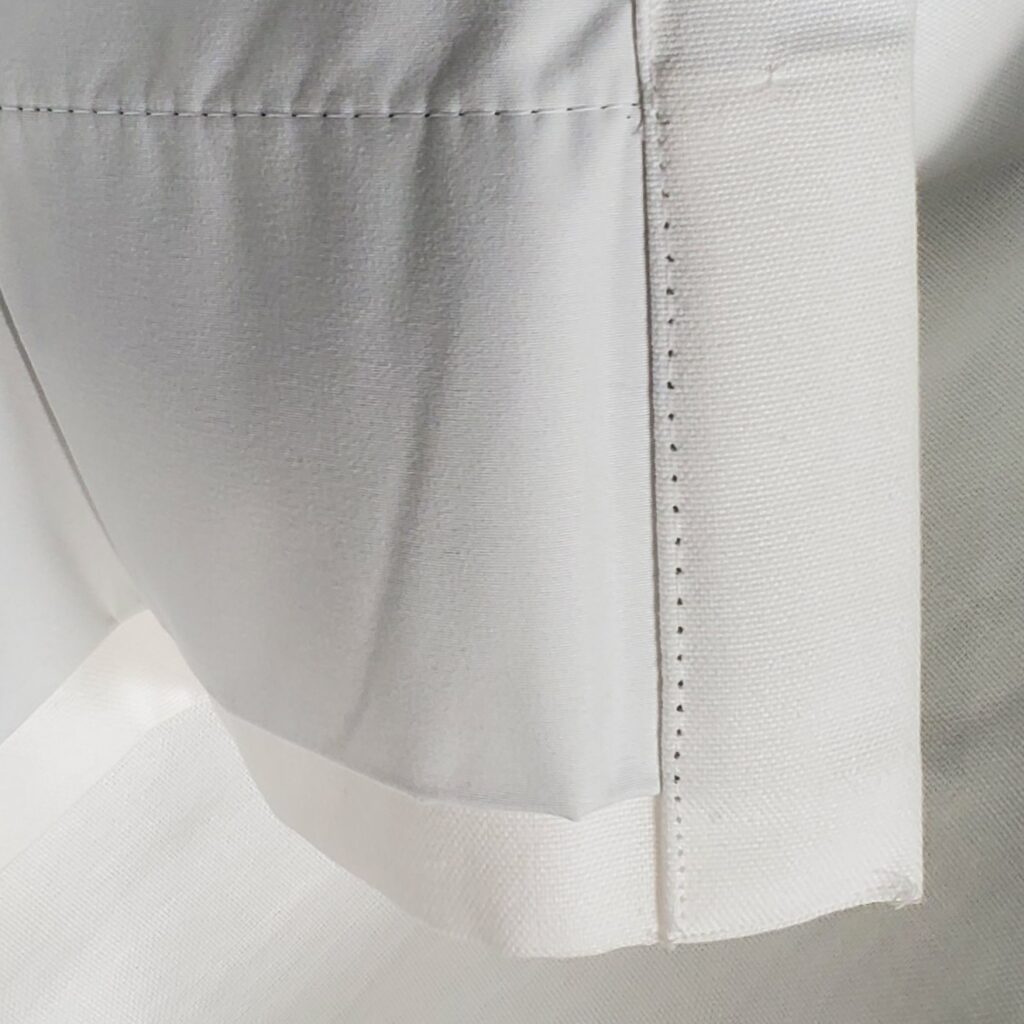 Premium Pleated Lined Drapes in White Cotton Duck, 100% Cotton (1 Pair ...