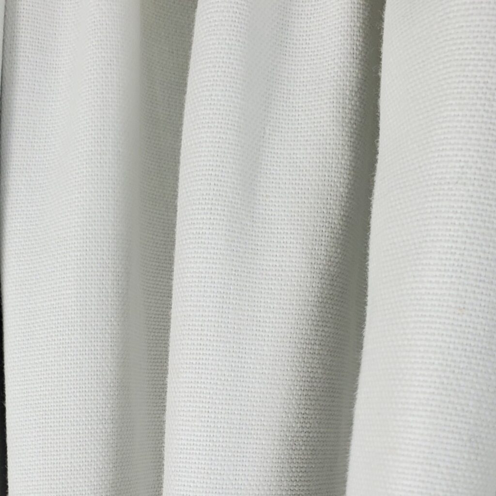 Premium Pleated Lined Drapes in White Cotton Duck, 100% Cotton (1 Pair ...