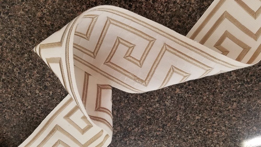 Felix Old Gold Greek Key Decorative Border Tape Trim - RichTex Fabrics ...