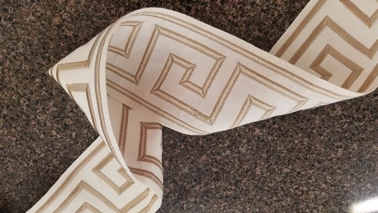 Felix Old Gold Greek Key Decorative Border Tape Trim - RichTex Fabrics ...