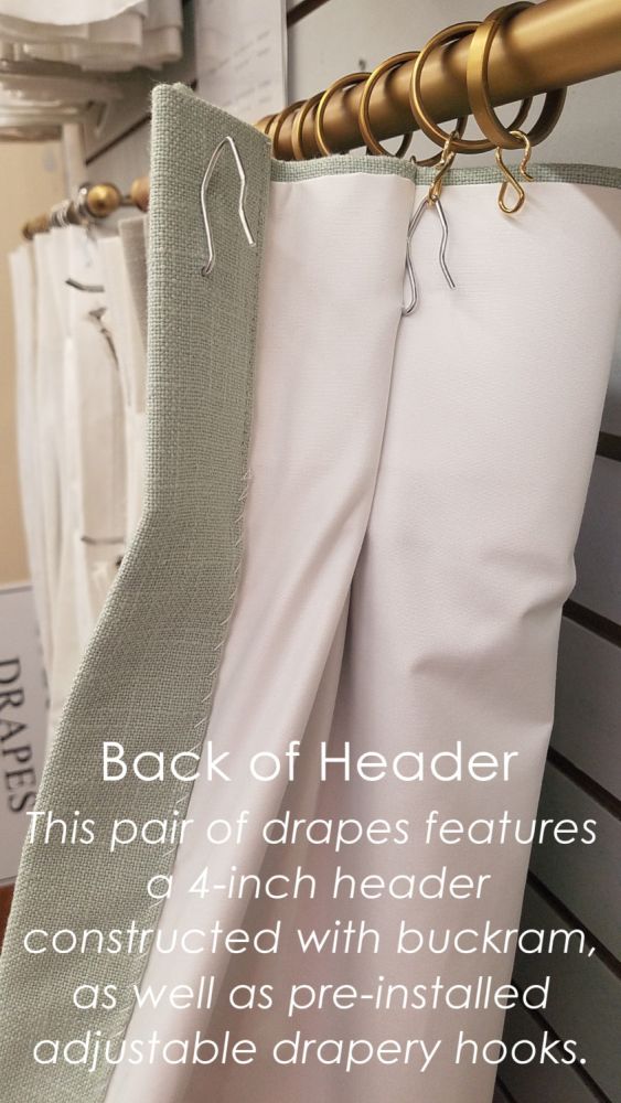 Premium Custom Drapes in Punjab Ice Blue - Rich Tex