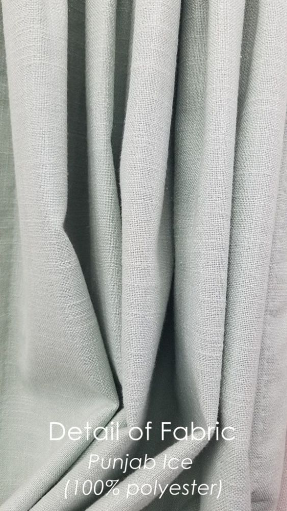 Premium Custom Drapes in Punjab Ice Blue - Rich Tex