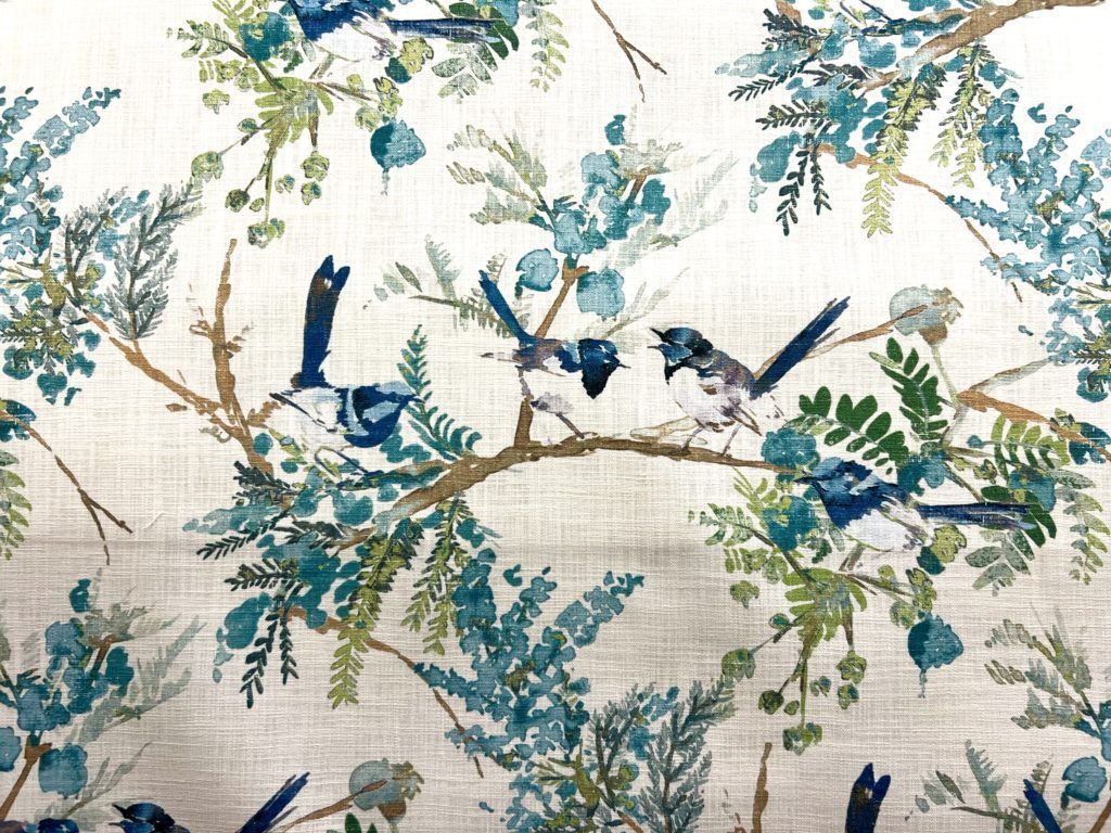Emilia Mediterranean Blue Bird Home Decor Fabric - RichTex Fabrics ...