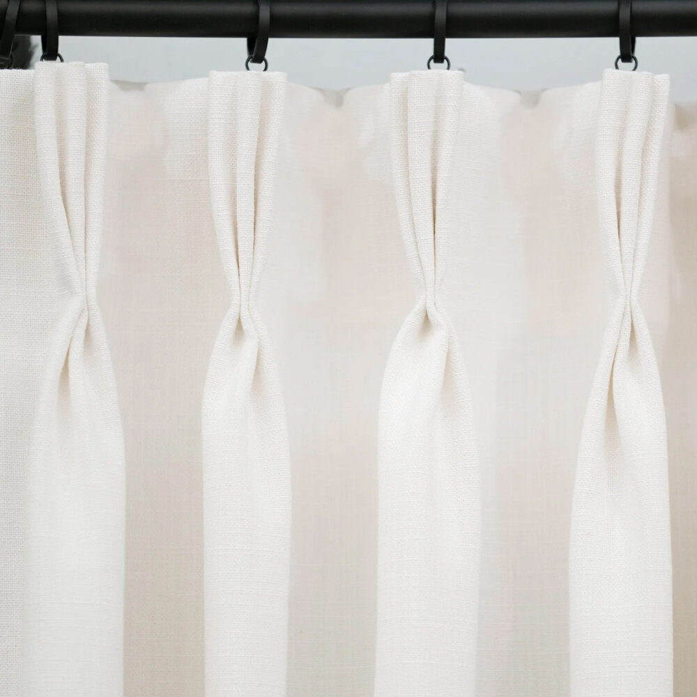 Custom Drapes in Frisco Linen-Blend Angora - RichTex Fabrics